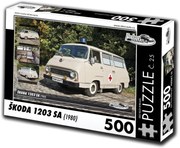 Puzzle retro-auta puzzle č. 25 škoda 1203 sa (1980) 500 dílků