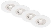 Brilo - SADA 4x LED Koupelnové podhledové svítidlo LED/4,9W/230V IP44 bílá