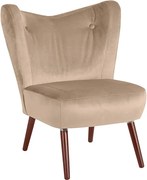 Béžové křeslo Max Winzer Sari Velvet