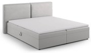 Světle šedá boxspring postel s úložným prostorem 180x200 cm Arendal – Cosmopolitan Design