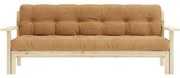 Manšestrová rozkládací pohovka v hořčicové barvě 218 cm Unwind – Karup Design