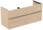 Ideal Standard Finesse - Umyvadlová skříňka, 120x44x55 cm, 4 zásuvky, bílý dub E3390US
