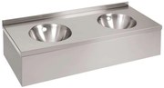 Sanela - Dvojumyvadlo s opláštěním 1200x500 mm, bez otvoru pro baterii, matná nerez SLUN 19P