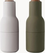 Sada mlýnků na'sůl a pepř s víčky z ořechového dřeva Bottle Grinder, 2 díly