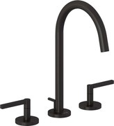 Kludi Nova Fonte - Umyvadlová baterie s výpustí, 3-otvorová instalace, broušený Gunmetal 20143N215