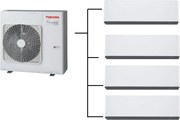 Klimatizace Toshiba Shorai Curve white 1+4 ( 2,5kW + 2,5kW + 2,5kW + 2,5kW ) Multi-split R32