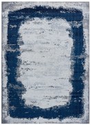 Dywany Łuszczów, Kusový koberec Core A004 Frame blue/grey, 120x170, modrá, chodba / předsíň