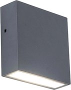 LUTEC LED nást. svítidlo GEMINI FX tm. šedé 9,5W 750lm 4000K IP54 38x110x110mm