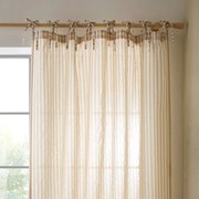 Béžový závěs 140x183 cm Zanzibar Woven Stripe – Pineapple Elephant