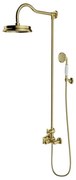 OMNIRES Armance - Sprchový set s termostatem, průměr 22,5 cm, kartáčovaná mosaz AM5244-6BSB