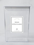 MOUKA RÝŽOVÁ HLADKÁ - omyvatelná samolepka na dózu, výběr rozměrů Ø 5 cm / 5 x 5 cm / 6 x 8 cm | DomaLEP