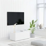 TV stolek bílý 80 x 34 x 30 cm kompozitní dřevo
