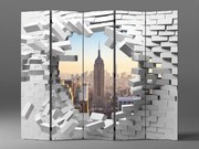 3D paraván výhled na new york Rozměr: 225 x 180 cm