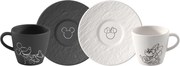 Villeroy&Boch Villeroy & Boch Manufacture Rock - Mickey Mouse Espresso šálek a podšálek, 4 kusy
