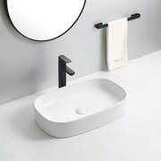 Erga Luella, umyvadlo na desku 610x375x120 mm, bílá lesklá, ERG-V03-9612-WH