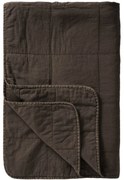 Ib Laursen Prošívaný přehoz Chocolate 130 x 180 cm, hnědá barva, textil