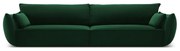 Tmavě zelená sametová pohovka 248 cm Vanda – Mazzini Sofas