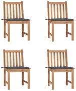 Zahradní židle s poduškami 4 ks masivní teak 3073088