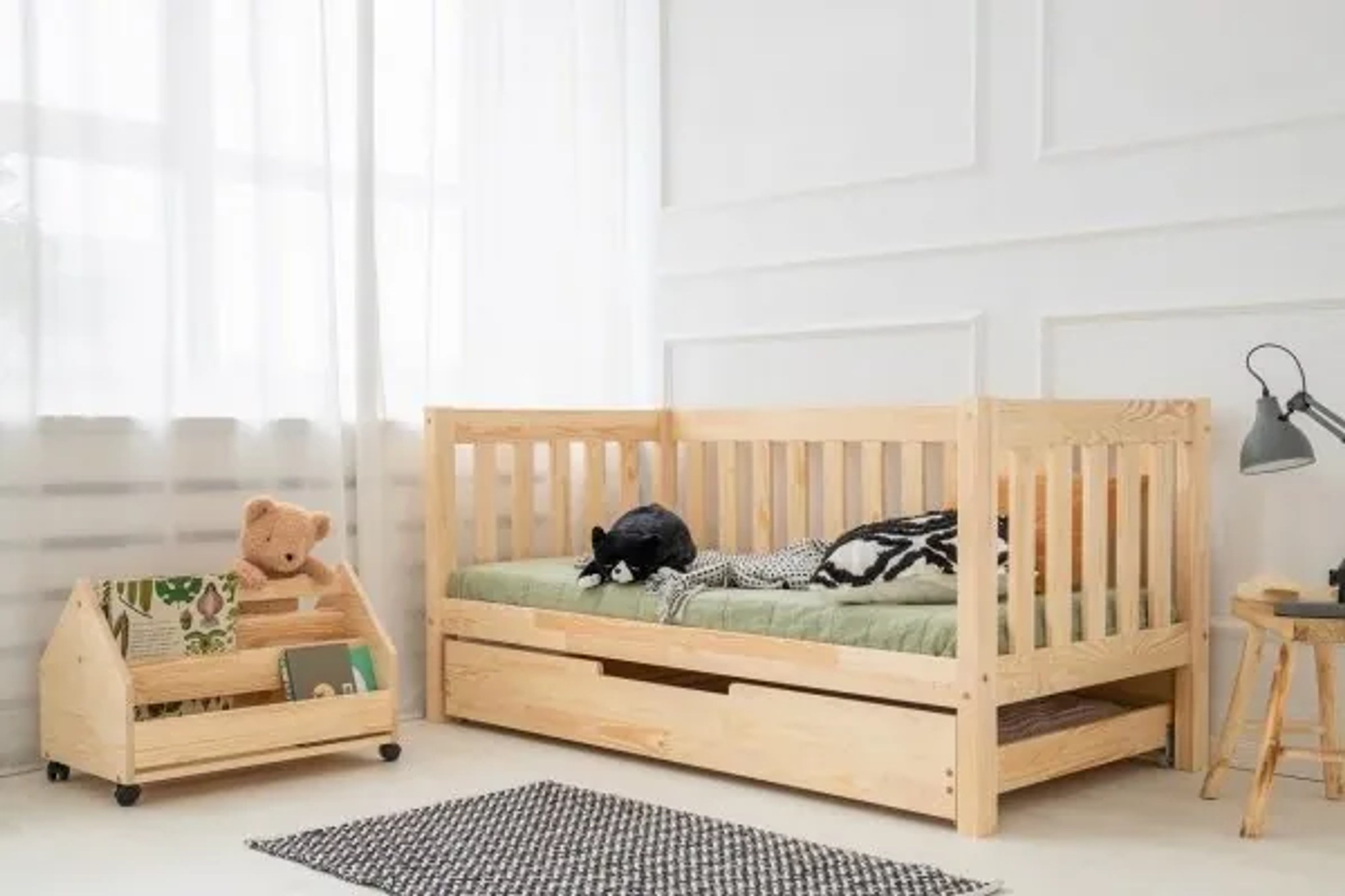 Postel pro děti KOKO 5 - vyvýšená varianta s úložným šuplíkem | BIANO