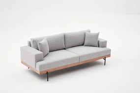 Atelier del Sofa 3-místná pohovka Liva - Grey, Šedá