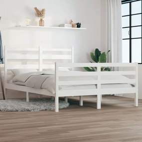 vidaXL Rám postele masivní borovice 120 x 200 cm bílý