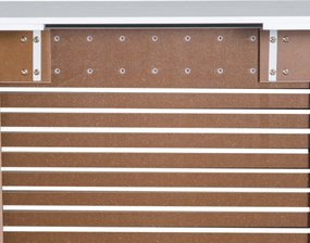 HOMCOM Rozkládací Kryt Radiátoru s Moderním Designem 139-208,5 x 20,5 x 82,5 cm MDF Bílá