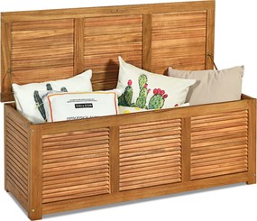 Costway Zahradní box úložný box na zahradu a dvorek akátové dřevo, přírodní