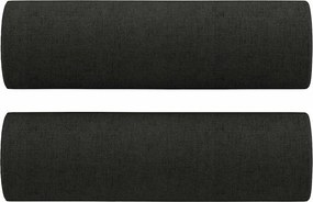 2místná pohovka s polštáři černá 120 cm textil 3200817