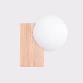 Sollux Lighting Nástěnné svítidlo BULBO přírodní dřevo