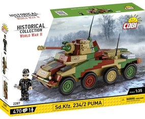 Cobi 2287 II WW Sd. Kfz 234/2 Puma, 1:35, 470 kostek