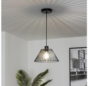 Brilagi - LED Lustr na lanku CERIA WIRE 1xE27/40W/230V pr. 30 cm černá