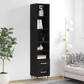 Skříň highboard černá 34,5 x 34 x 180 cm kompozitní dřevo