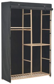 Šatní skříň se 3 policemi šedá 110 x 40 x 170 cm textil 248188