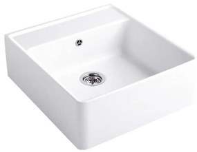 Villeroy & Boch - Keramický dřez 63x60 cm s odtokem, CeramicPlus, alpská bílá 632062R1