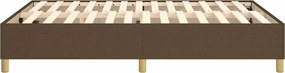 Rám postele s boxspringem tmavě hnědý 140 x 200 cm textil 3120964