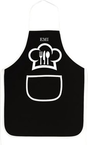 Kuchyňská zástěra Chef EMI, černá