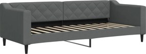 Válenda s přistýlkou tmavě šedá 80 x 200 cm textil 3197422