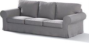 Potah na pohovku IKEA Ektorp 3-místná rozkládací, NOVÝ MODEL 2013 barva šedá látka lesklé, sametová