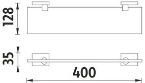 Nimco Police bez ohrádky, 40 cm KEIRA - KE 22091B-40-26