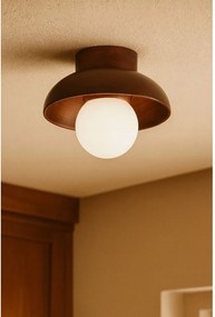 Hnědé stropní svítidlo se skleněným stínidlem ø 24 cm Elsa – Opviq lights