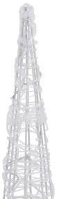 Akrylový dekorativní světelný LED kužel studený bílý 120 cm