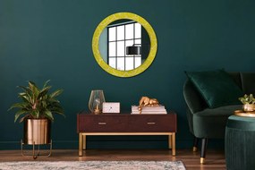 Kulaté dekorativní zrcadlo Citronový vzor fi 70 cm