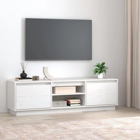 vidaXL TV skříňka 140 x 35 x 40 cm masivní borové dřevo [814315] Barva: Bílá