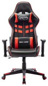 vidaXL Herní židle černá a červená umělá kůže