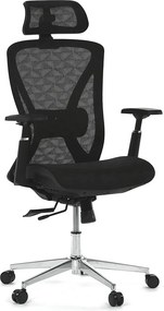 Ergonomická kancelářská židle NILS - černá síťovina