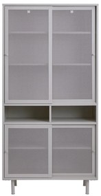 Šedá kovová skříň s posuvnými dveřmi 90x180x40 cm Veep – Unique Furniture