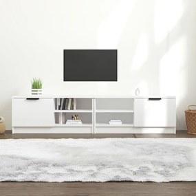 TV skříňky 2 ks bílé 80 x 35 x 36,5 cm kompozitní dřevo