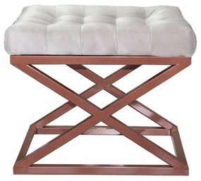 Atelier del Sofa Taburet Capraz - Copper, White, Měděná, Bílá