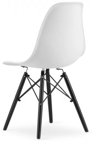 Set jídelních židlí OSAKA bílé (černé nohy) 4ks