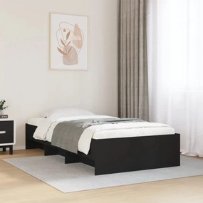 Rám postele černý 90 x 190 cm kompozitní dřevo 3295703